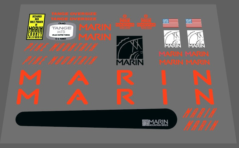 Buy Marin 1991 Pine mountain decal set at H Lloyd Cycles for only £40.00